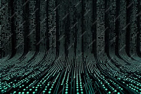 Wallpaper Of Abstract Futuristic Cyberspace With Binary Code Digital Matrix Background Digital