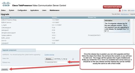 Install A Vcs Release Key Via The Web Interface And Cli Configuration Example Cisco