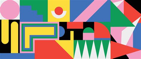 Geometric Pattern Element Abstract Wallpaper Design With Circle Square Triangle And Polygon