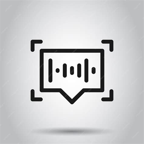 Premium Vector Voice Recognition Icon In Flat Style Authentication Sound Vector Illustration