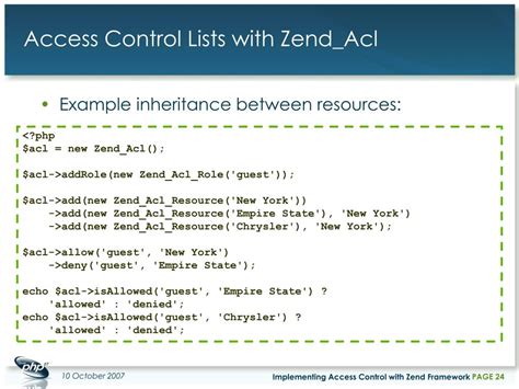 Ppt Implementing Access Control With Zend Framework Powerpoint Presentation Id4973258