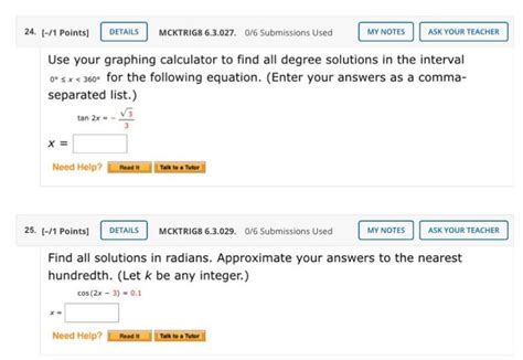 Solved 24 1 Points Details Mcktrig8 6 3 027 0 6