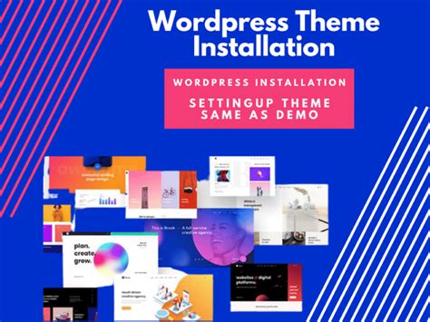 Wordpress Installation And Themeforest Theme Setup Exactly Like Demo Upwork