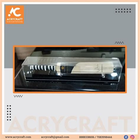 Acrycraft Custom Design Acrylic Cricket Bat Display Box At Best Price