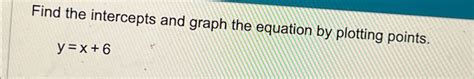 Solved Find The Intercepts And Graph The Equation By Chegg