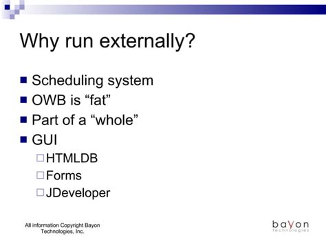Module Owb External Execution PPT