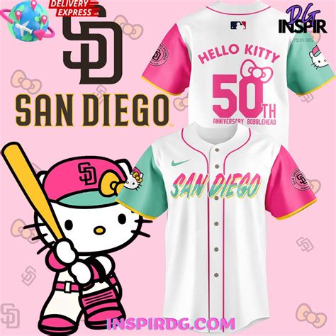 San Diego Padres X Hello Kitty Night 50th Anniversary Baseball Jersey Alzaintravels Is Owned