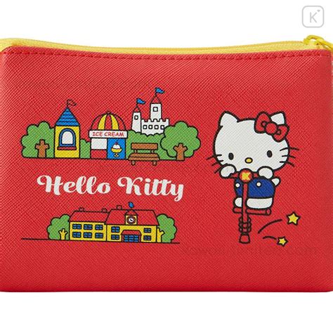 Japan Sanrio Flat Pouch Hello Kitty Retro Clear Cassette Kawaii