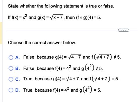 Solved State Whether The Following Statement Is True Or