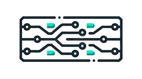 Modern Electronic Chip Semiconductor Industry Data Processing Vector