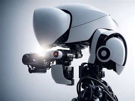 Android Robot Cyborg Header Generative Ai Illustration Art Stock