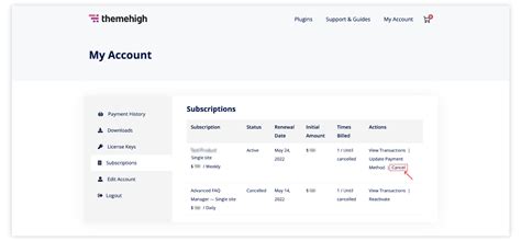 Cancel Auto Renewal Themehigh Documents