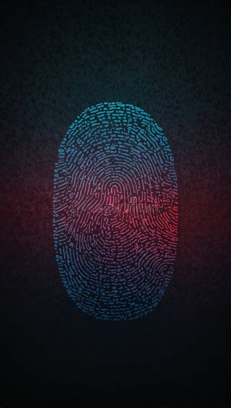 Partial Fingerprint On Dark Background Minimal Abstract Rime Or