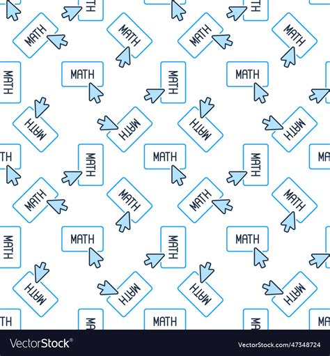 Mouse Cursor On Math Button Colored Seamless Vector Image