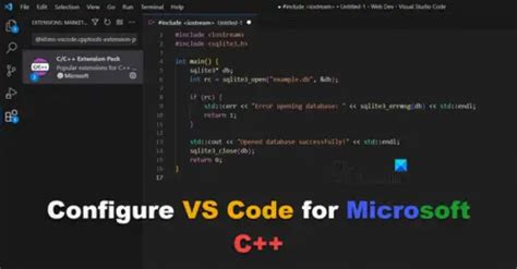 how to configure vs code for microsoft c