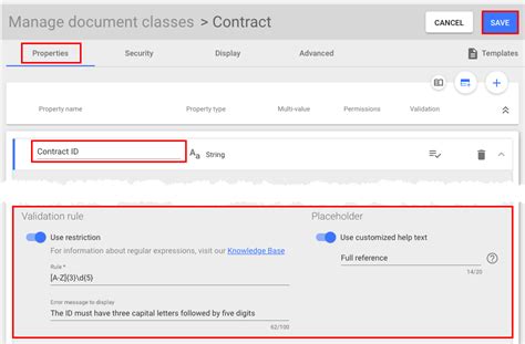 Configure Data Validation For Custom Properties Aodocs Knowledge Base