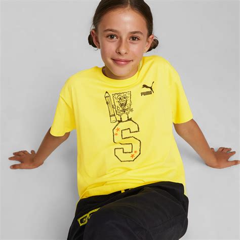 Puma X Spongebob Squarepants Youth Graphic Tee Puma Shop All Puma Puma