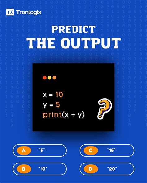 tronlogix tech pvt ltd on linkedin pythonquiz programmingchallenge pythoncoding codequiz…