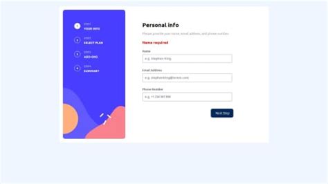 Frontend Mentor Multi Level Form With React And Redux Coding Challenge Solution