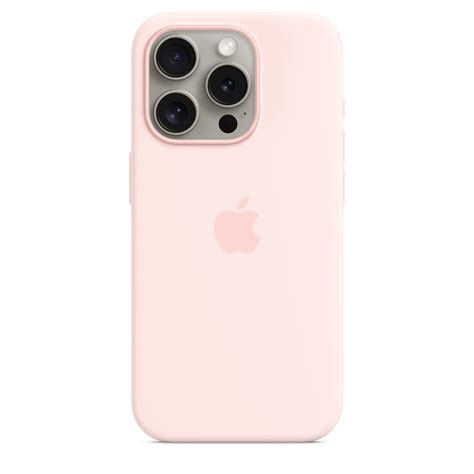 Iphone 15 Pro Silicone Case With Magsafe — Light Pink Apple Au