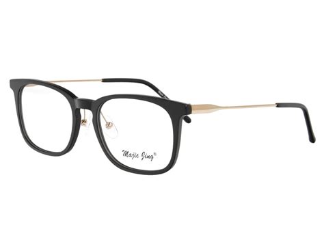 Rectangel Acetate Frame With Metal Temple Optical Eyewearcombination