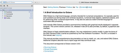 Octave Docset Für Dash Webschale
