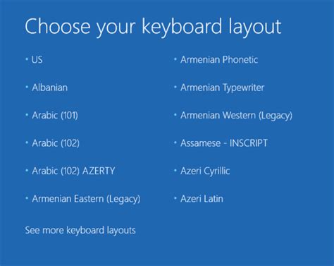 how to fix windows 10 stuck at choose your keyboard layout screen