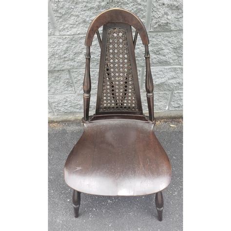 Rare 1940s Walnut And Cane Brace Back Windsor Chair Chairish
