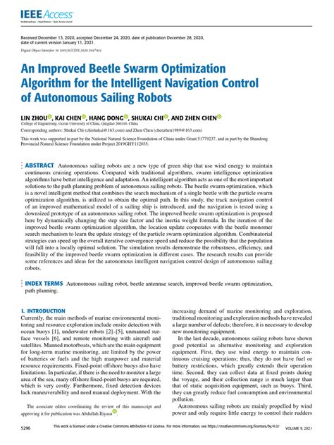 An Improved Beetle Swarm Optimization Algorithm For The Intelligent Navigation Control Of