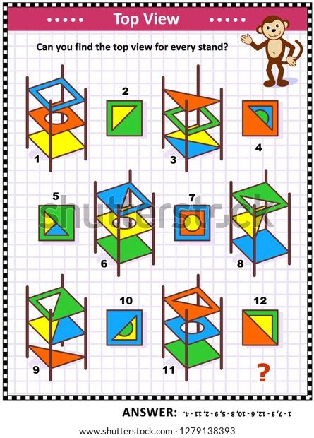 Iq Spatial Skills Training Educational Math Stock Vector Royalty Free
