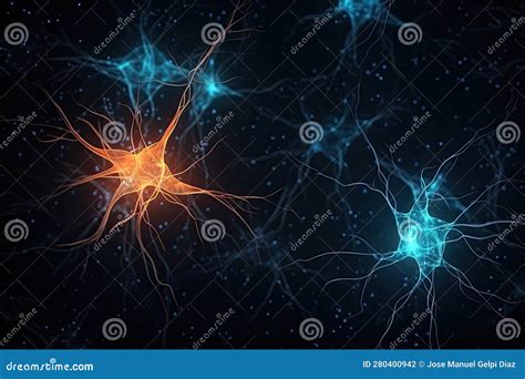 Elegant And Beautiful Abstract Background Representing Neurons And Neural Connections