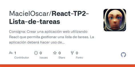 Github Macieloscarreact Tp2 Lista De Tareas Consigna Crear Una