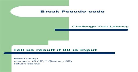 Download Pdf Break Pseudo Code Algorithm
