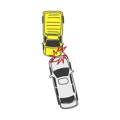Premium Vector Car Crash Vector Illustration