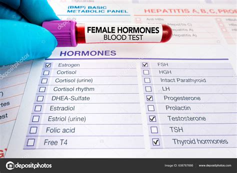 Requisition Form Blood Test Check Study Levels Hormones Woman Doctor Stock Photo Angellodeco