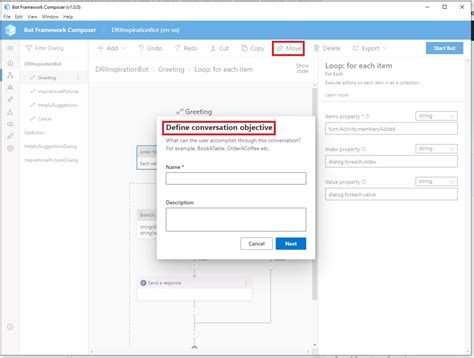 Define Conversation Objective Popup Is Too Generic Needs To Be Customized For Different Cases