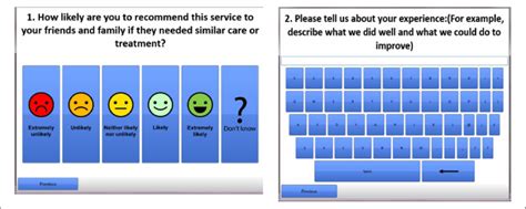 interface of fft question and question asking for free text comments