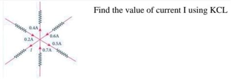 Find The Value Of Current I Using KCL Filo