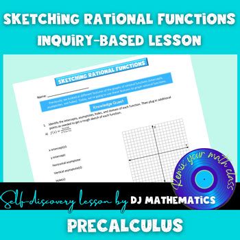 Precalculus Sketching Rational Functions Inquiry Based Lesson Worksheet