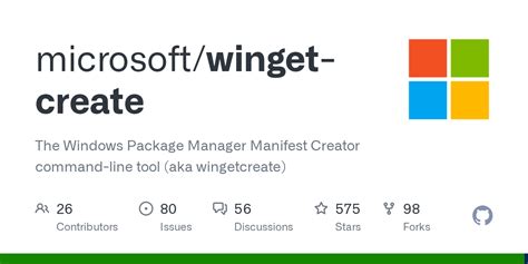 Winget Create At Main · Microsoft Winget Create · Github