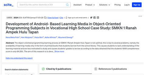 development of android based learning media in object oriented