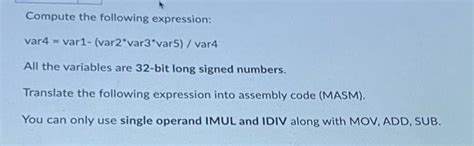 solved compute the following expression