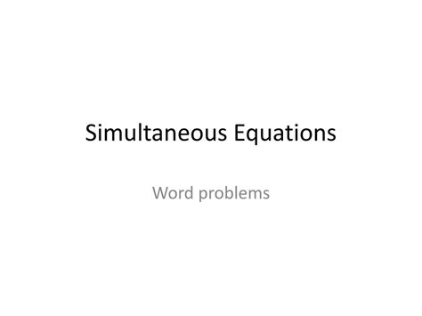 ppt simultaneous equations powerpoint presentation free download id 2597825