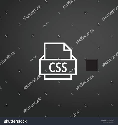 Css Vector Icon Css Concept Stroke Stock Vector Royalty Free