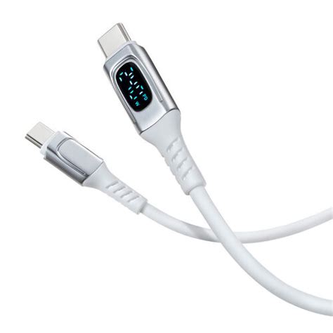 Pd電力表示機能付き Usb Type Cケーブル（usb Pd240w対応・e Marker搭載・1m・やわらかシリコンケーブル・usb2 0・充電・データ転送・スマホ・タブレット・ホワイト