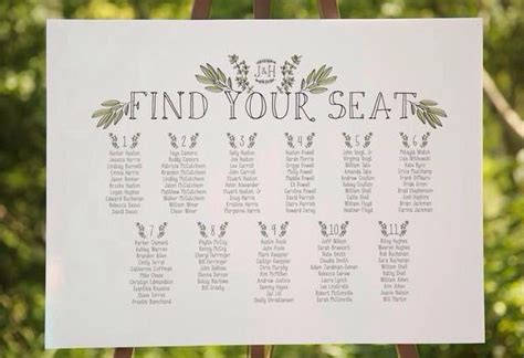 Super Cute Seating Chart Real Weddings Wedding Finding Yourself