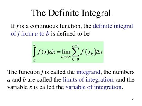 PPT Moving From The Indefinite To The Definite Integral PowerPoint Presentation ID
