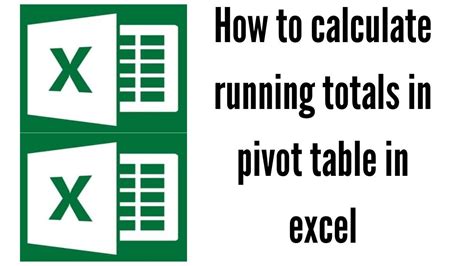 How To Calculate Running Totals In Pivot Table In Excel Youtube