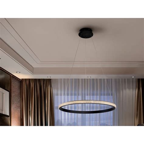 717526 Ring Led Pendant Light Black