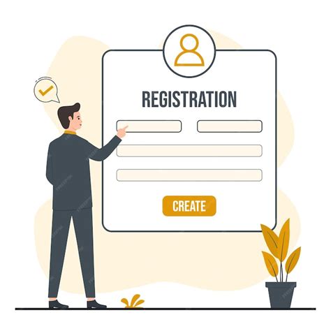 Premium Vector Website Registration Vector Concept Create Account Login Illustration